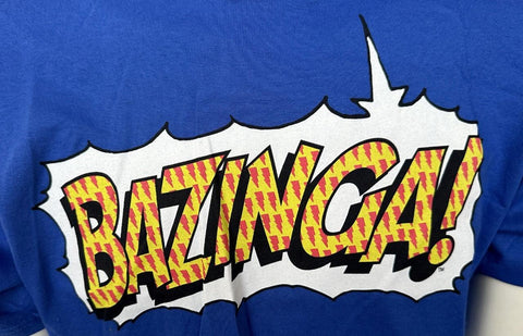 Ripple Junction Men's The Big Bang Theory Bazinga! Blue Shirt Size ...