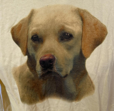 Gildan Men's Yellow Lab Dog Short Sleeve Shirt Size Large