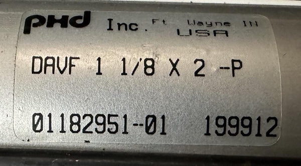 PHD DAVF 1 1/8 X 2 -P Pneumatic Cylinder 1-1/8" Bore 2" Stroke 0118295