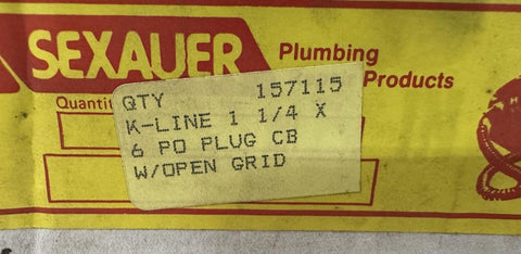 Sexauer 157115 K-Line Po Plug CB 1-1/4" X 6" W/ Open Grid – Surplus Select