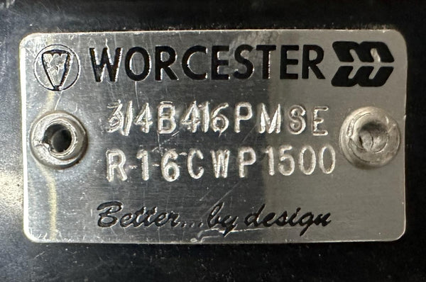 Worcester 3/4B416PMSE Flowserve Brass Ball Valve 3/4" NPT R-1-6CWP1500