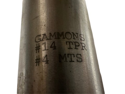 Gammons #14 Spiral Taper Pin Reamer Morse #4 Taper 19-3/4" L
