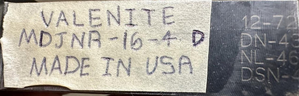 Valenite MDJNR-16-4D Turning Toolholder 1 x 1'' SH - RH Made in USA