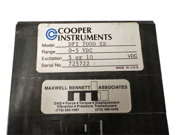 Cooper Instruments DFI-7000-SB Digital Force Indicator 0-5V Range 5 or
