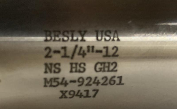 Besly Cutting Tools 2-1/4"-12 NS HS GH2 Hand Tap X9417