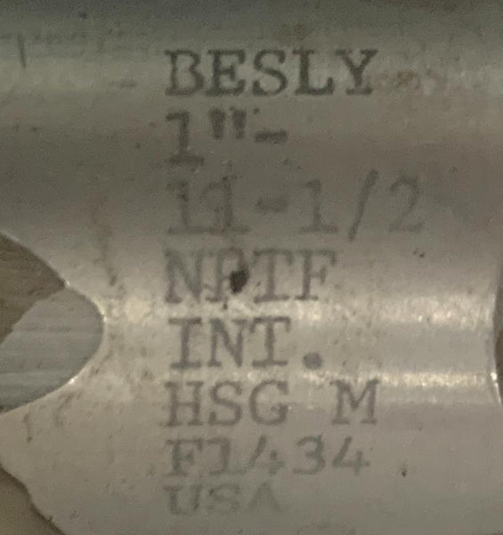Besly 1-11"-1/2 NPTF HSG M Straight Flute Tap F1434 | Surplus Select