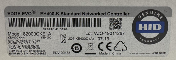 HID Edge Evo EH400-K 82000CKE1A Standard Network Controller