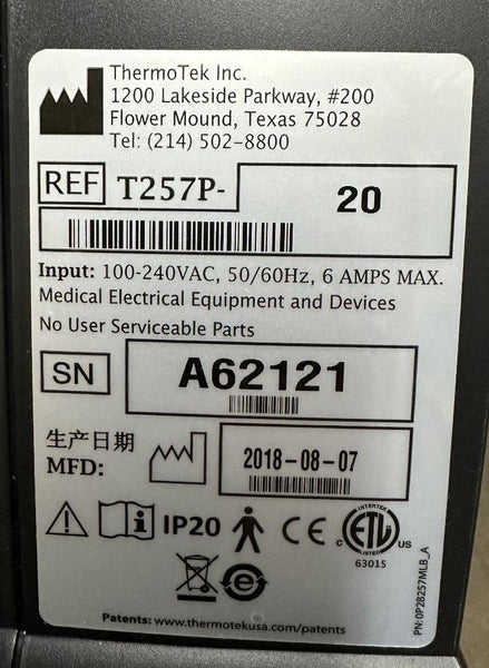 ThermoTek T257P-20 Thermoelectric Recirculating Chiller 100-240VAC 0P9