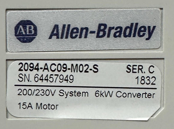 Allen Bradley 2094-AC09-M02-S Kinetix 6000 Integrated Axis Module 6 kW ...