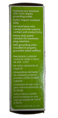 Leviton 5352 Heavy Duty Outlet 20A 125V Professional 5-20R