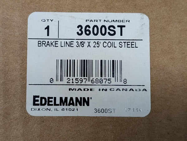 Edelmann 3600ST Brake Line Steel Tubing Coil Spiral Wrapped 3/8" OD 25 ...