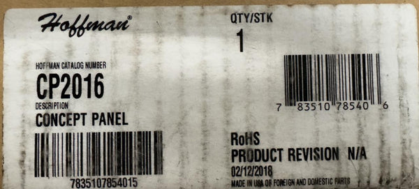 Hoffman CP2016 Internal Concept Panel 20" x 16" | Surplus Select