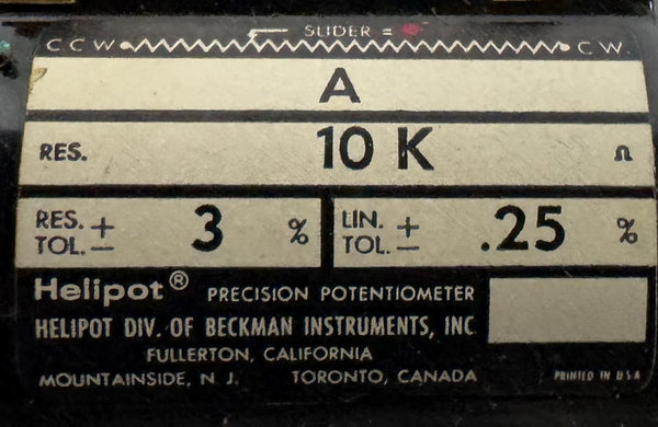 Helipot Model A Precision Potentiometer 10-Turn 10K Ohms
