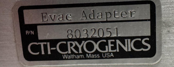 CTI-Cryogenics 8032051 Evac Adapter