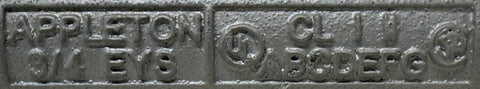 Appleton Electric 3/4 EYS Sealing Fitting CL I ABCDEFG
