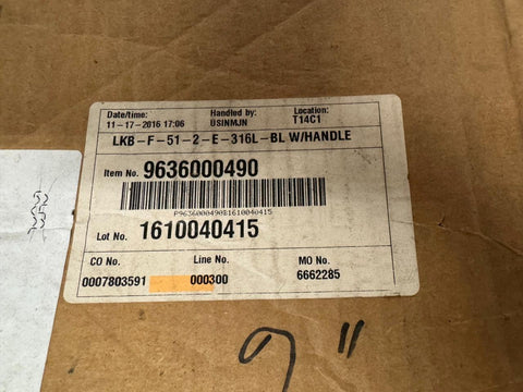 Alfa Laval LKB-F 2" Butterfly Valve 316 Stainless W/ Handle