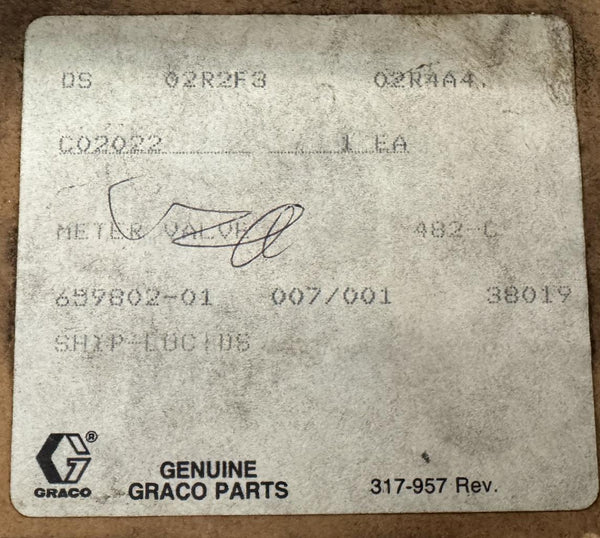 Graco C02022 Meter Valve 3200 PSI