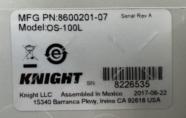 Knight OS-100L One Shot Pump Soap Detergent Dispenser 8600201-07