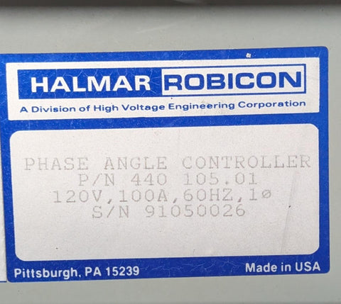 Halmar Robicon 440 105.01 Phase Angle Controller 120V 100A 60HZ 910500