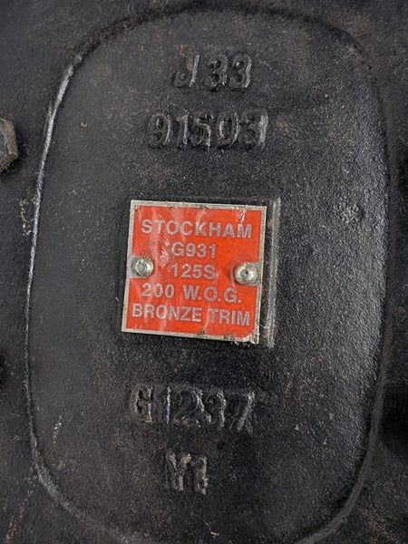 Stockham G-931 Swing Check Valve Cast Iron 4" Flanged Class 125 Bronze