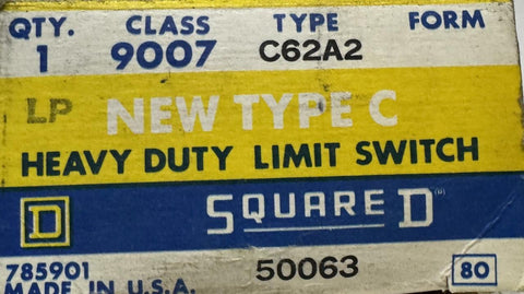Square D C62A2 Heavy Duty Limit Switch Class 9007 Type C