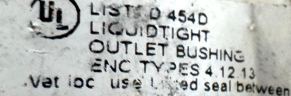 Hubbell SHC1015 Liquid Tight Outlet Bushing .18"-.23"