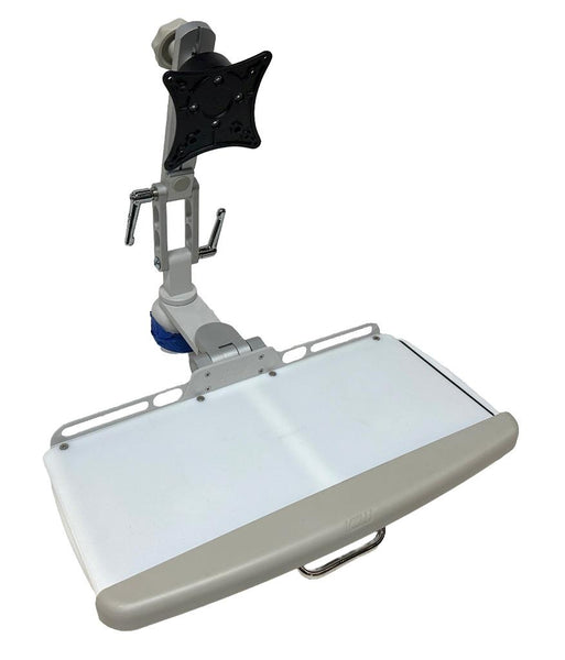ICW USA Adjustable Medical Workstation Desk Mount Monitor Arm & Keyboa