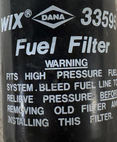 Wix 33595 Fuel Filter 5/16" Inlet Size
