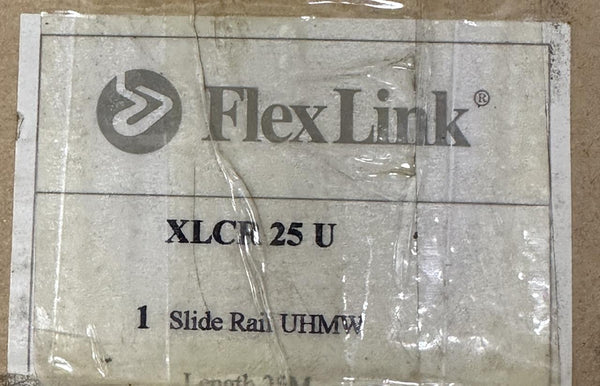 FlexLink XLCR 25 U Slide Rail 25m Length White UHMW-PE For Conveyor Sy