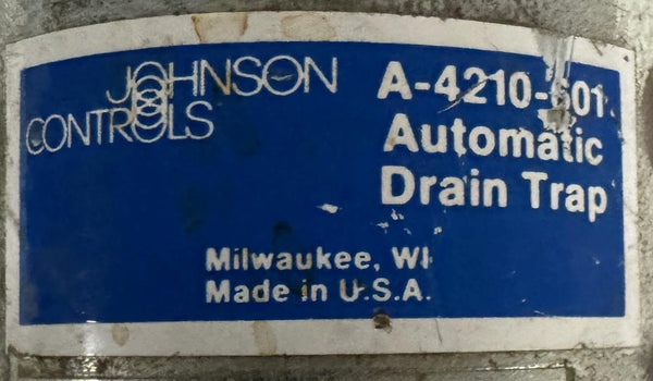 Johnson Controls A-4210-601 Automatic Drain Trap