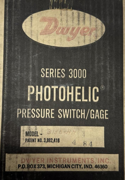 Dwyer Photohelic 3150-HH Pressure Switch Gauge 0-150" Water Series 3000 ...