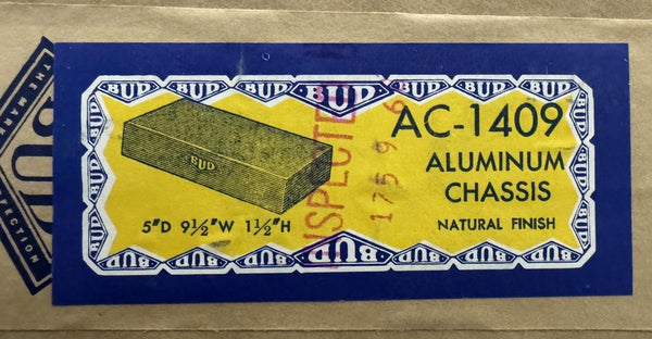 BUD AC-1409 Aluminum Chassis Natural Finish 5" X 9-1/2" X 1-1/2"