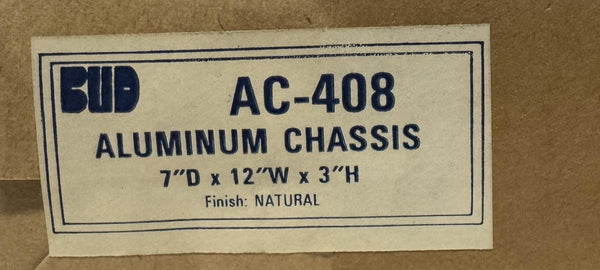 BUD AC-408 Aluminum Chassis Natural Finish 7" X 12" X 3" | Surplus Select