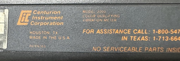 Centurion Instrument DataMite 2000 Vibration Meter w/ Accessories