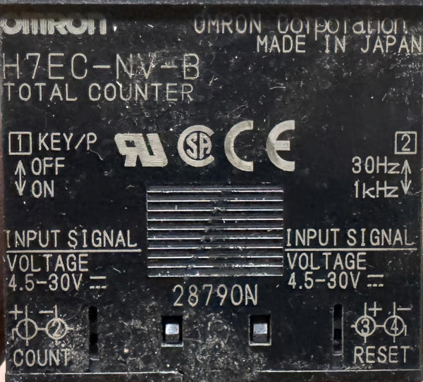 Omron H7EC-NV-B Digital Count Totalizer 8 Digits