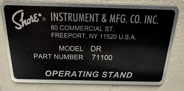 Shore Instruments Model DR Operating Stand 71100