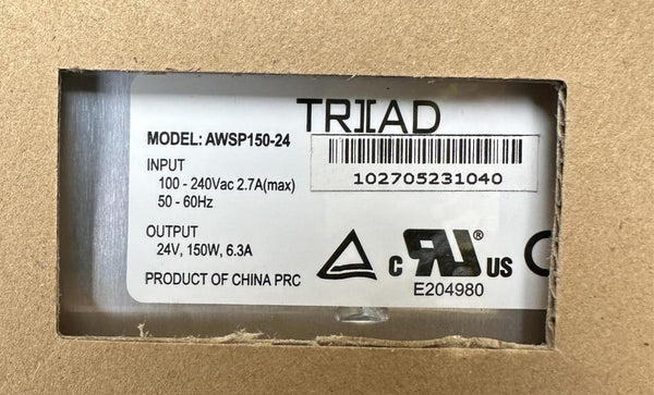 Triad AWSP150-24 Switching Power Supply 150W 24V 6.3A 100-240VAC 50/60