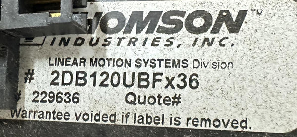 Thomson 2DB120UBFx36 SuperSlide 36" Linear Table