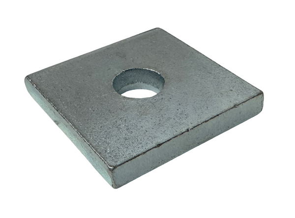 20 Square Washer Plates 1-5/8" x 1-5/8" x 1/4" - 7/16" Hole - Zinc Pla