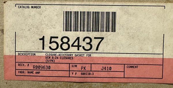 Pack of (5) Corning 158437 Closure-Accessory Gasket For UCN 8-24 Closu