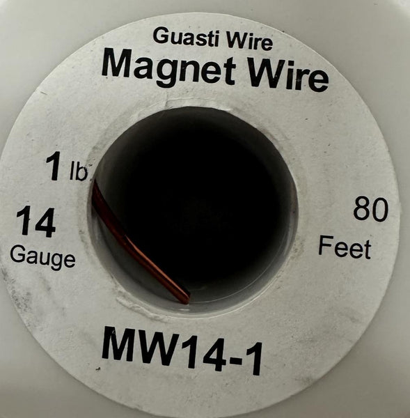 Guasti Wire MW14-1 Insulated Magnet Wire 14 AWG Gauge 80 Ft Spool