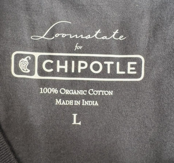 Loomstate Men's Chipotle Farm Team Cilantro Graphic Black Shirt Size L