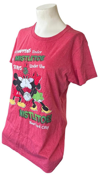 Disney Mickey Mouse & Minnie What Happens Under The Mistletoe Stays NY