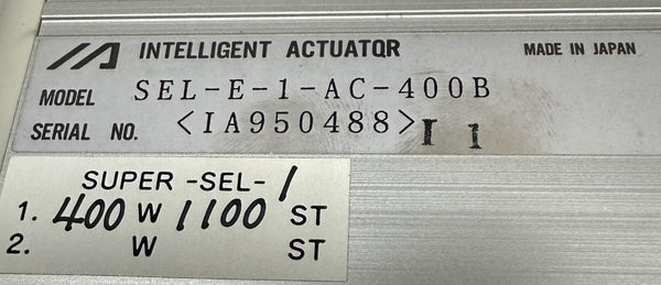 Intelligent Actuator SEL-E-1-AC-400B Super SEL Controller EAC Type