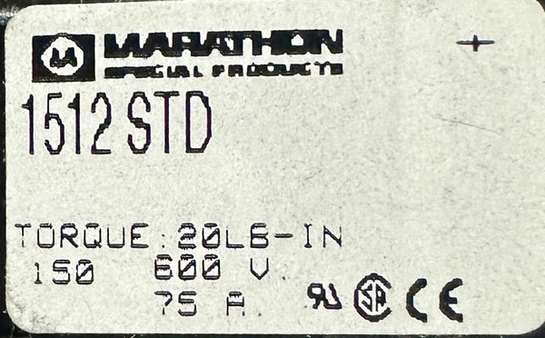 Marathon 1512STD Barrier Terminal Block 2 Row 12 Positions 10-22AWG 30