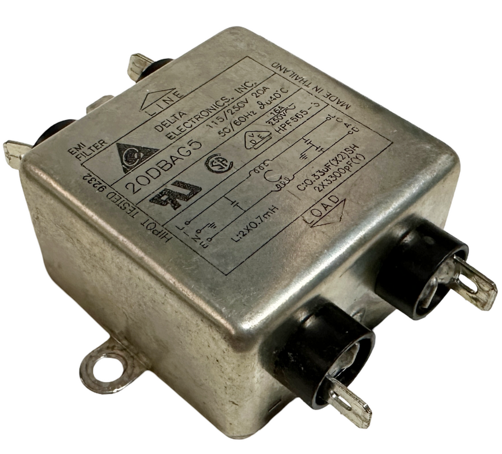 Delta Electronics 20DBAG5 EMI Power Line Filter 20A 115/250VAC Single-