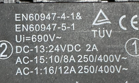 KEDU HY57B Emergency Stop Push Button Switch 125/250 VAC 18/12 A