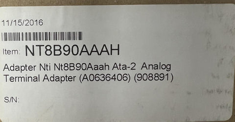 Avaya ATA-2 Analog Terminal Adapter NT8B90AAAH A0636406
