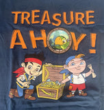 Disney Boys Jake And The Never Land Pirates Treasure Ahoy Navy Shirt S
