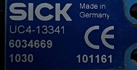 Sick UC4-13341 Ultrasonic Sensor 15-30VDC 200mA PNP 13-150mm Range 603